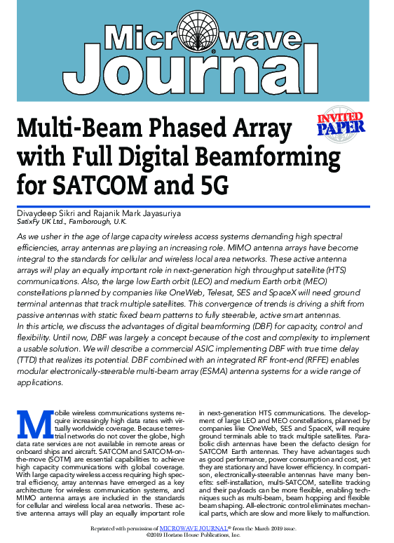(PDF) Multi-Beam Phased Array with Full Digital Beamforming for SATCOM ...