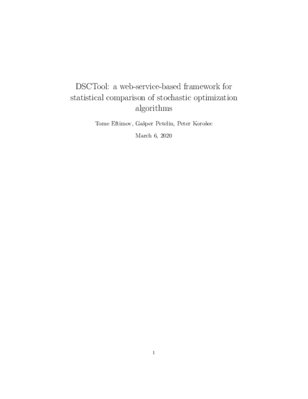 (PDF) DSCTool: A web-service-based framework for statistical comparison of stochastic ...