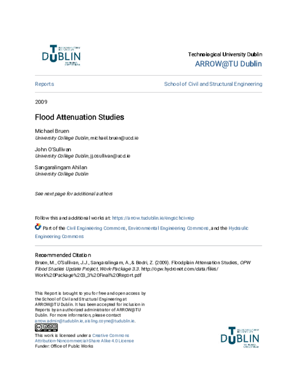 (PDF) Flood Attenuation Studies