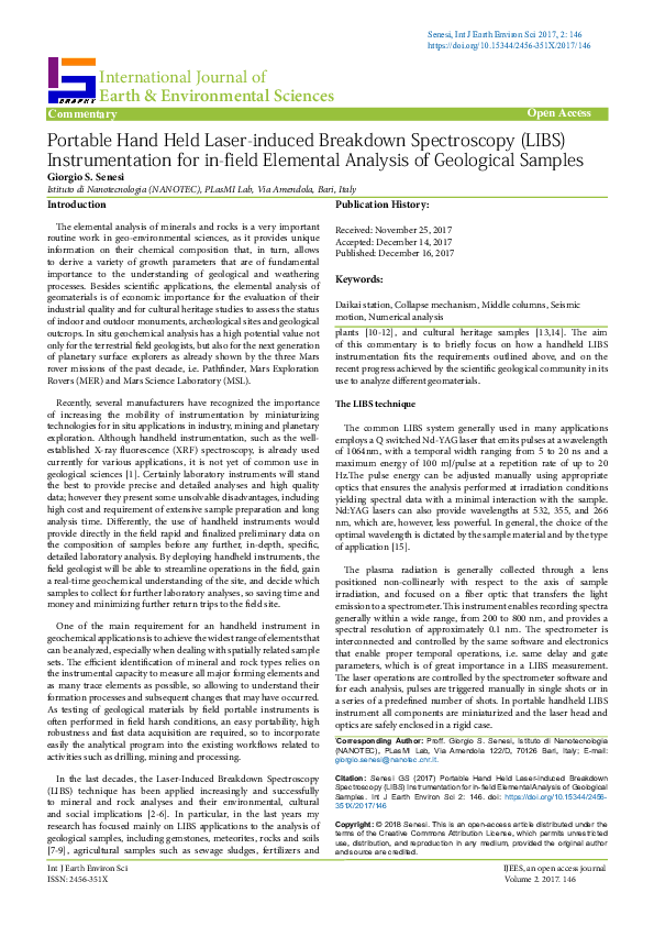 (PDF) Portable Hand Held Laser-induced Breakdown Spectroscopy (LIBS ...