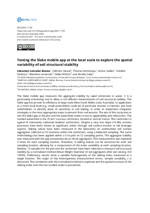 (PDF) Testing the Slake mobile app at the local scale to explore the ...