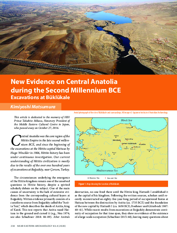 (PDF) New Evidence on Central Anatolia during the Second Millennium BCE ...