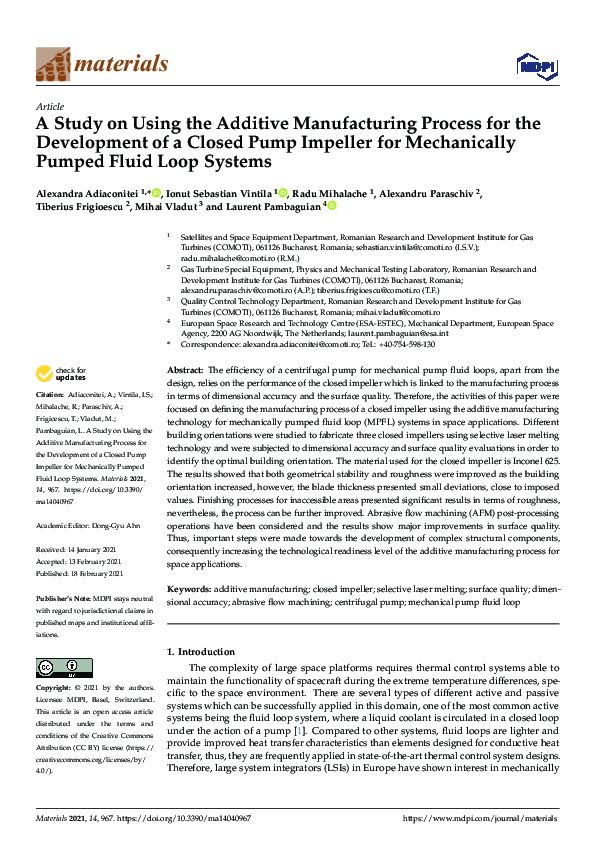 (PDF) A Study on Using the Additive Manufacturing Process for the ...