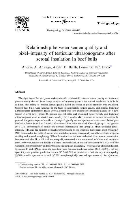 (PDF) Relationship between semen quality and pixel–intensity of ...