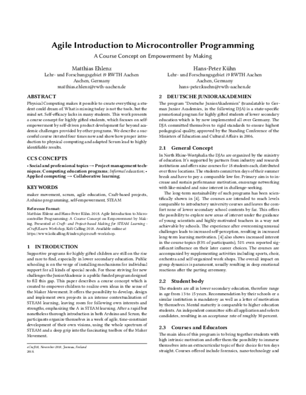 (PDF) Agile Introduction to Microcontroller Programming