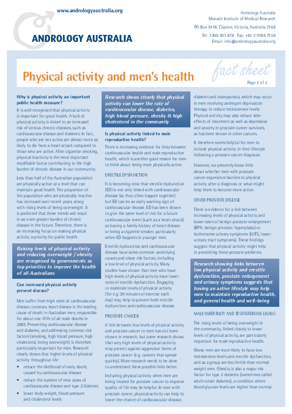 (PDF) Physical Activity and Men’s Health