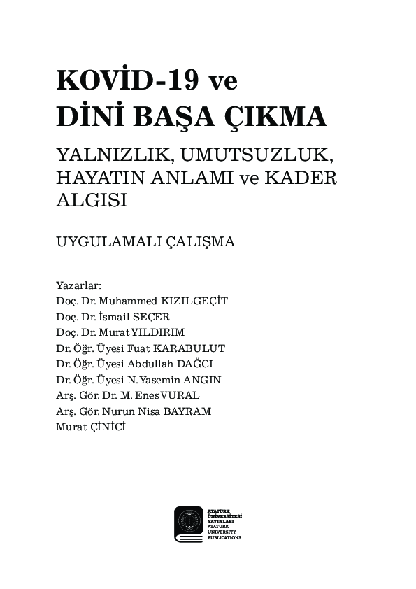 (PDF) COVİD-19 ve Dini Başa Çıkma
