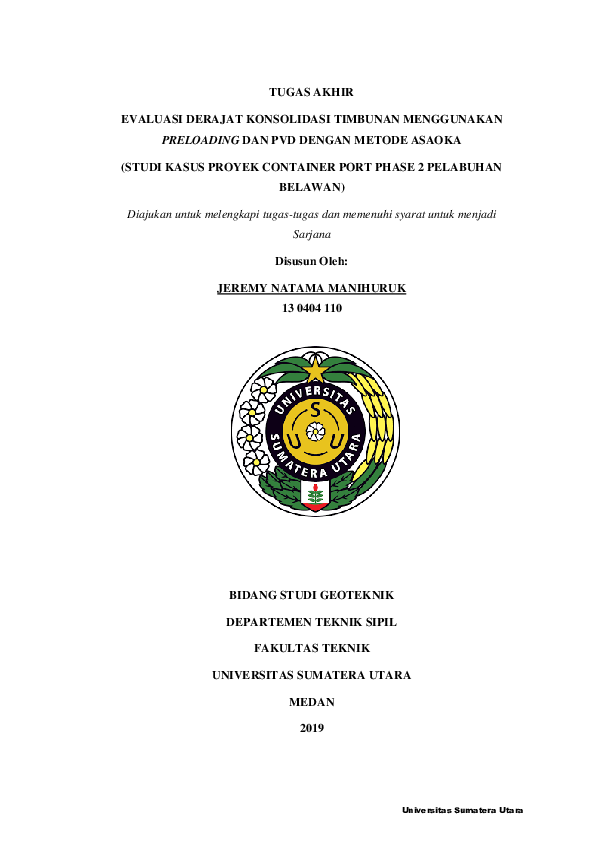 (PDF) Evaluasi Derajat Konsolidasi Preloading dan Pre-fabricated ...