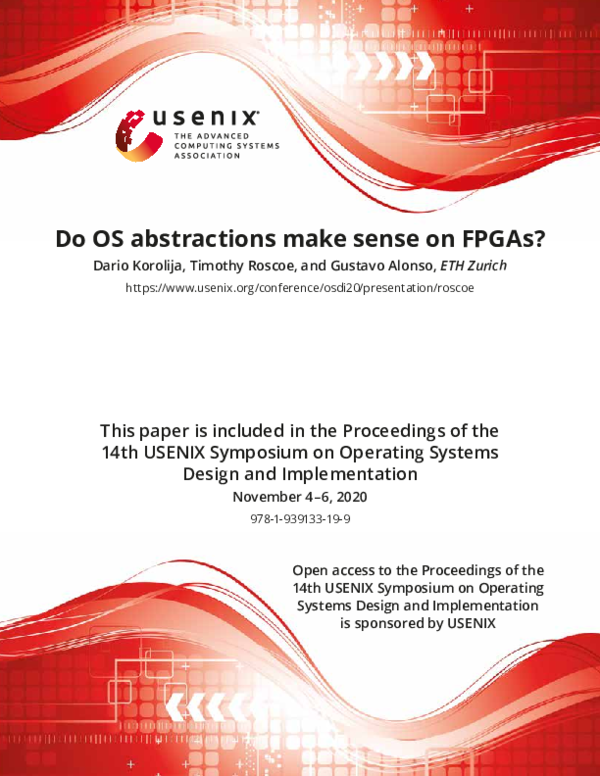 (PDF) Do OS abstractions make sense on FPGAs?