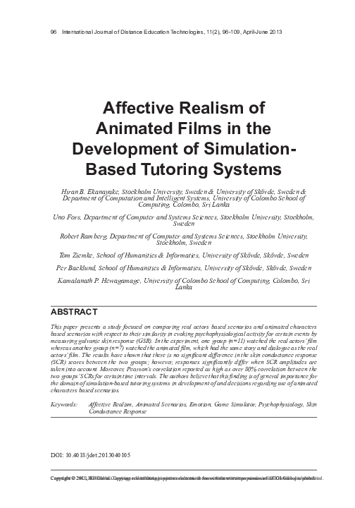 (PDF) Affective Realism of Animated Films in the Development of ...
