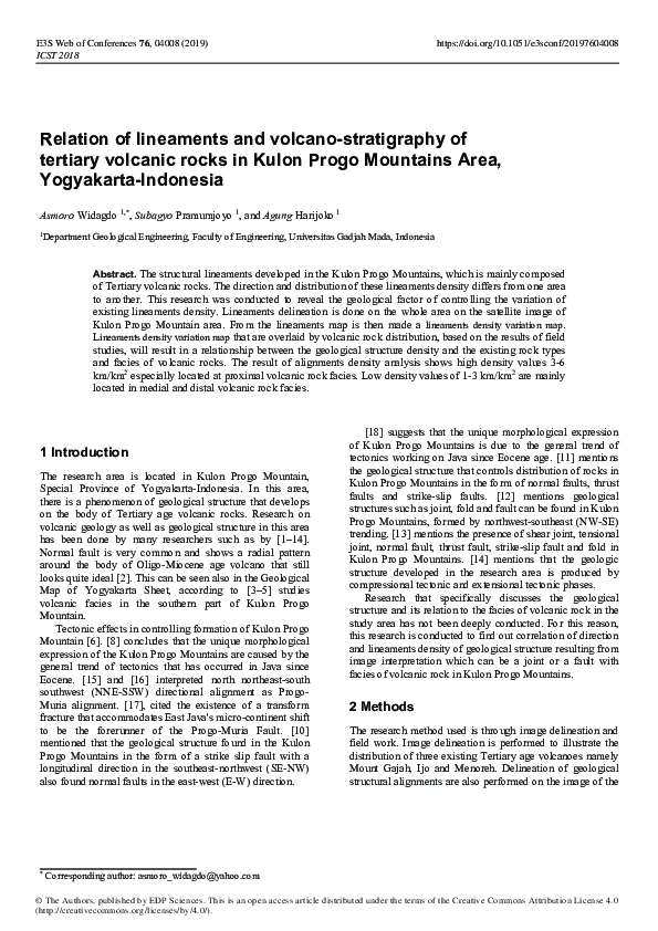 (PDF) Relation of lineaments and volcano-stratigraphy of tertiary ...