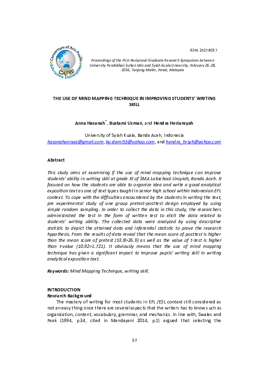 (PDF) The Use of Mind Mapping Technique in Improving Students’ Writing Skill