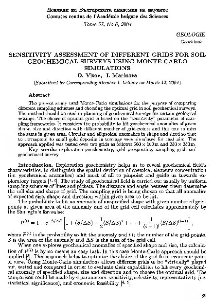 (PDF) Sensitivity assessment of different grids for soil geochemical surveys using Monte-Carlo ...