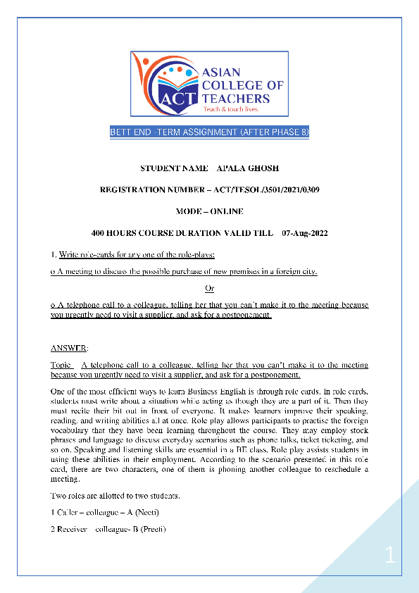 (PDF) BETT END TERM ASSIGNMENT REWORK APALA GHOSH