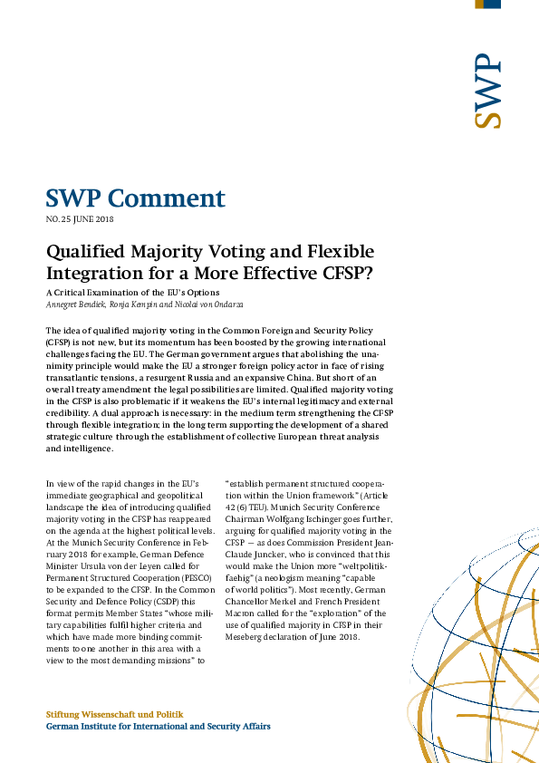(PDF) Qualified majority voting and flexible integration for a more ...