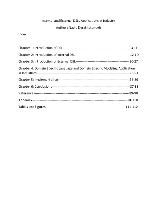 (PDF) Internal and External DSLs Applications in Industry
