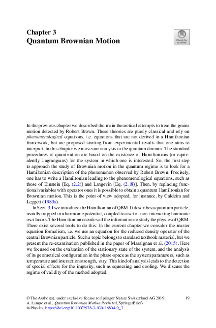 (PDF) Quantum Brownian Motion