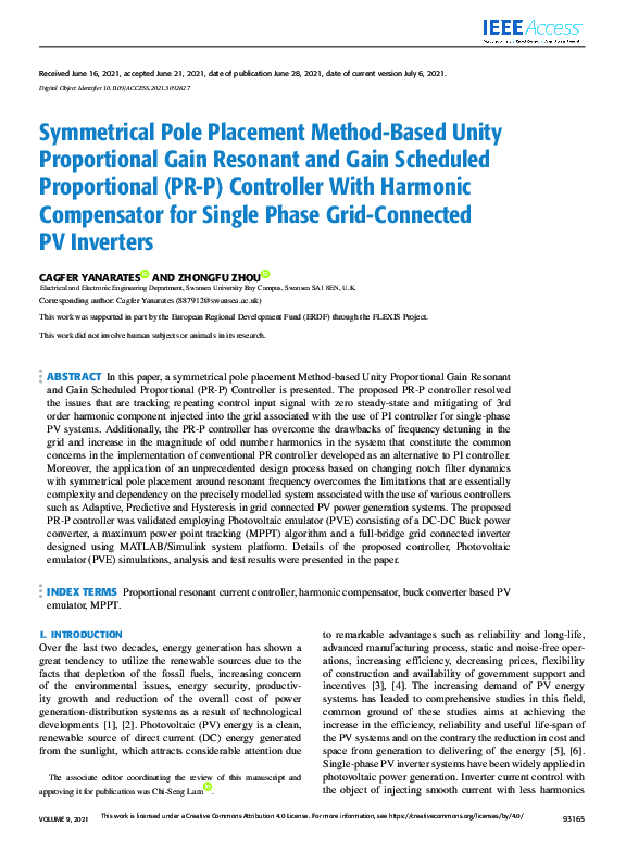 (PDF) Symmetrical Pole Placement Method-Based Unity Proportional Gain Resonant and Gain ...