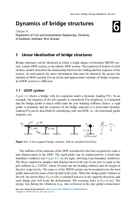 (PDF) Dynamics of bridge structures
