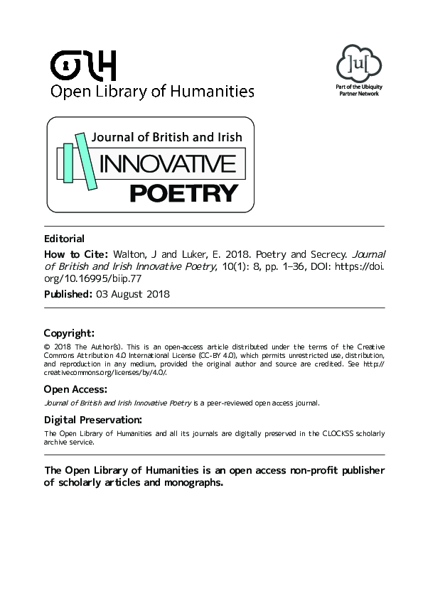 (PDF) Secret Poetry