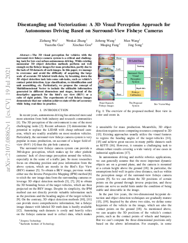 (PDF) Disentangling and Vectorization: A 3D Visual Perception Approach for Autonomous Driving ...