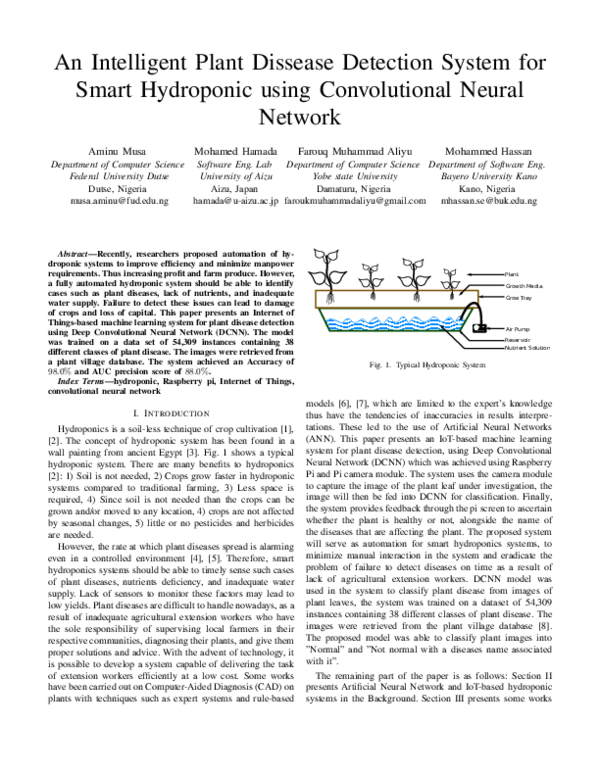 (PDF) An Intelligent Plant Disease Detection System for Smart ...