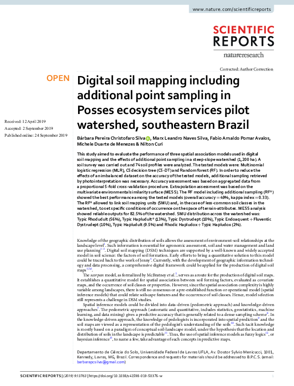 (PDF) Digital soil mapping including additional point sampling in ...