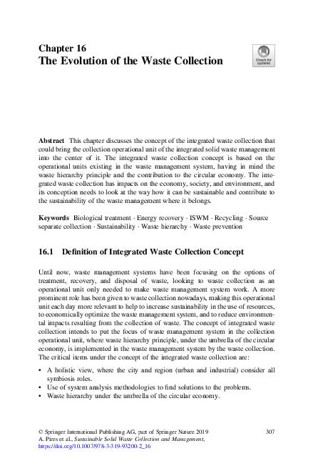(PDF) The Evolution of the Waste Collection