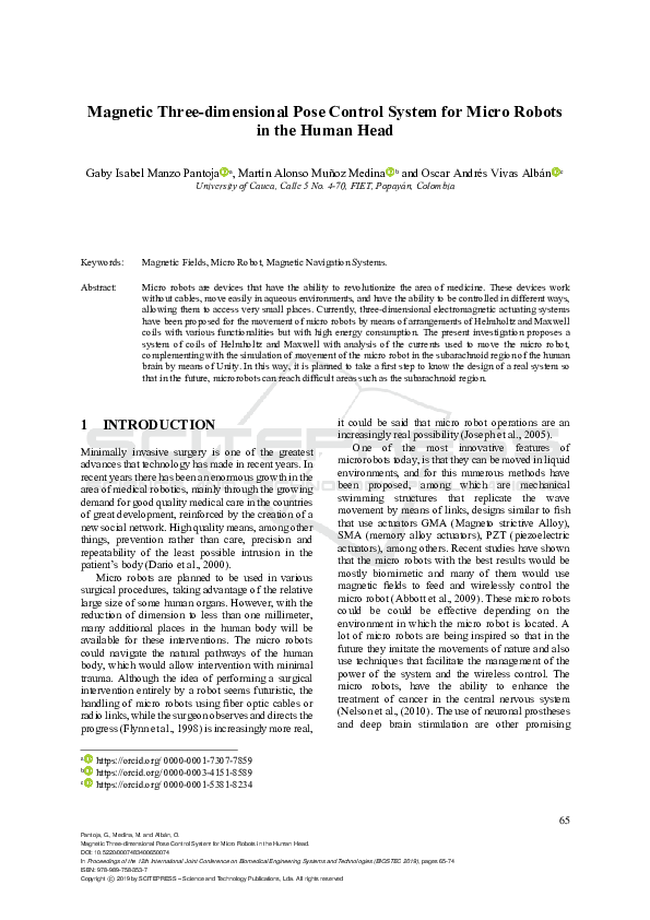 (PDF) Magnetic Three-dimensional Pose Control System for Micro Robots ...