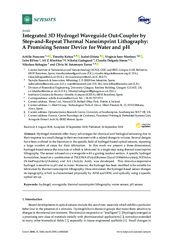 (PDF) Integrated 3D Hydrogel Waveguide Out-Coupler by Step-and-Repeat ...