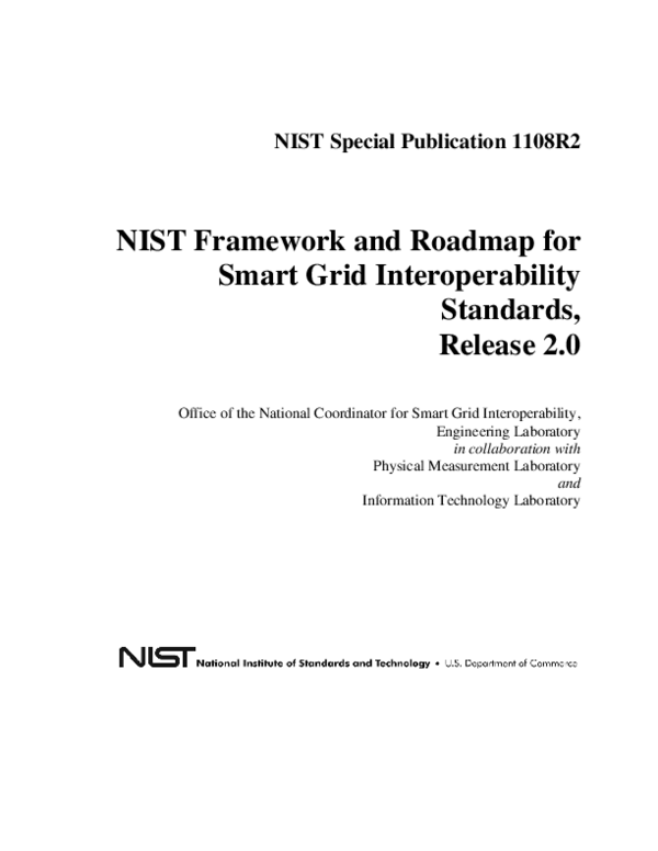 (PDF) NIST Framework and Roadmap for Smart Grid Interoperability ...