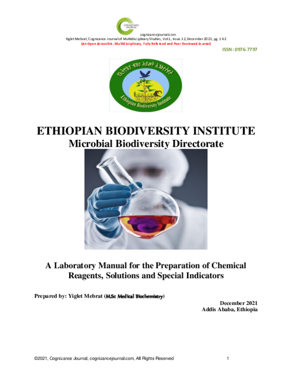(PDF) A Laboratory Manual for the Preparation of Chemical Reagents ...