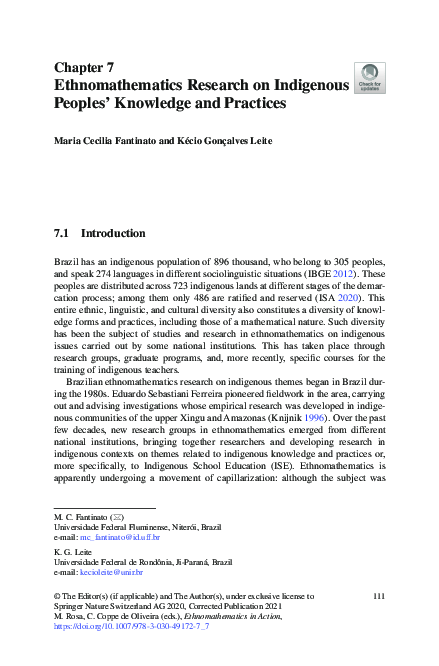 (PDF) Ethnomathematics Research on Indigenous Peoples’ Knowledge and ...