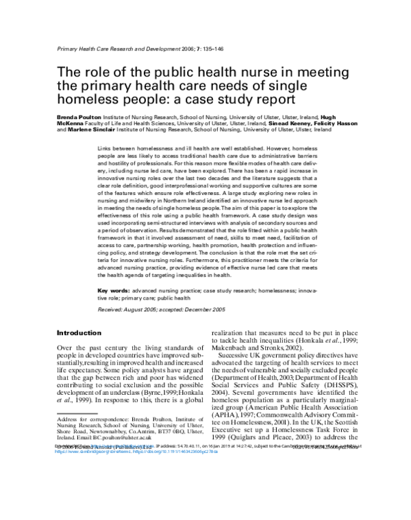 (PDF) The role of the public health nurse in meeting the primary health ...