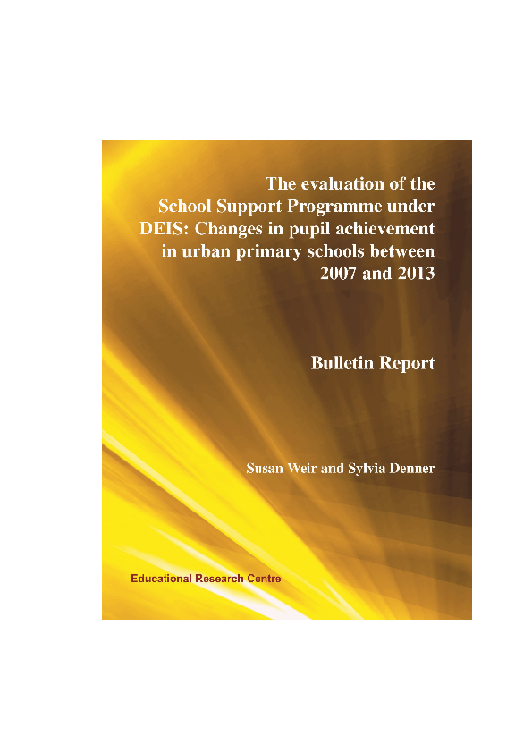 (PDF) The evaluation of the School Support Programme under DEIS ...