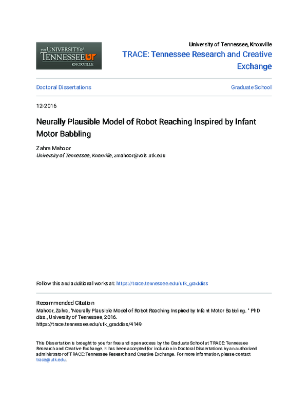 (PDF) Neurally Plausible Model of Robot Reaching Inspired by Infant ...