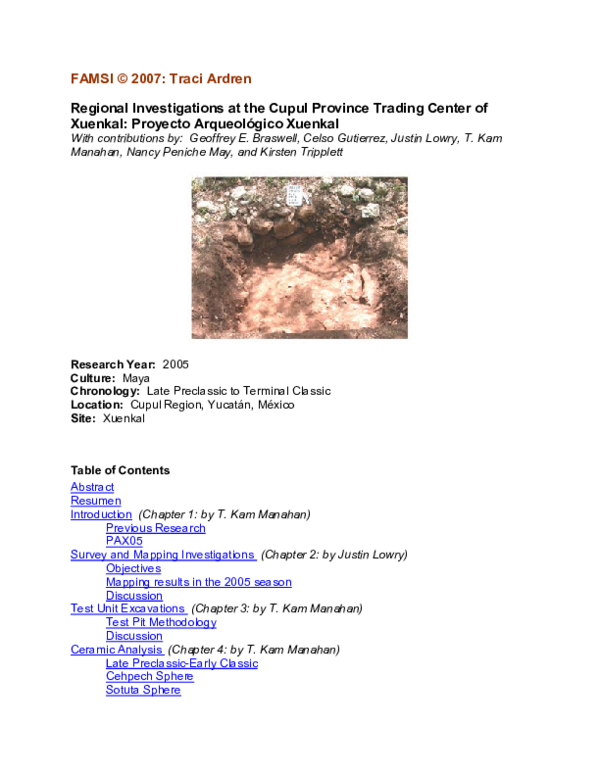 (PDF) Regional Investigations at the Cupul Province Trading Center of ...