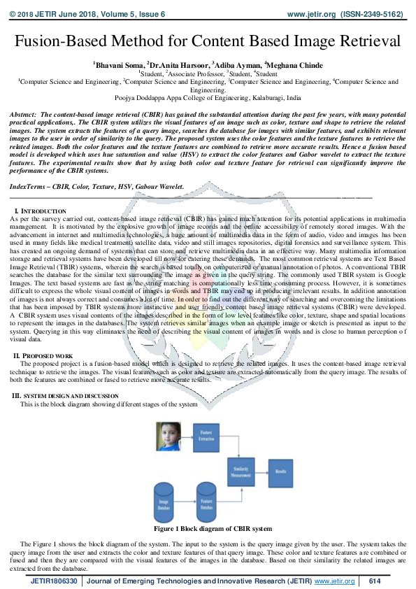 (PDF) Fusion-Based Method for Content Based Image Retrieval