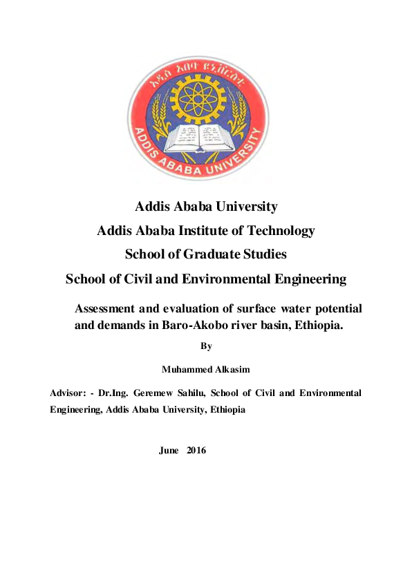 (PDF) Assessment and evaluation of surface water potential and demands ...