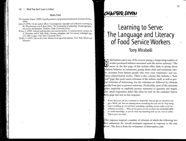 (PDF) Learning to Serve: The Language and Literacy of Food Service ...