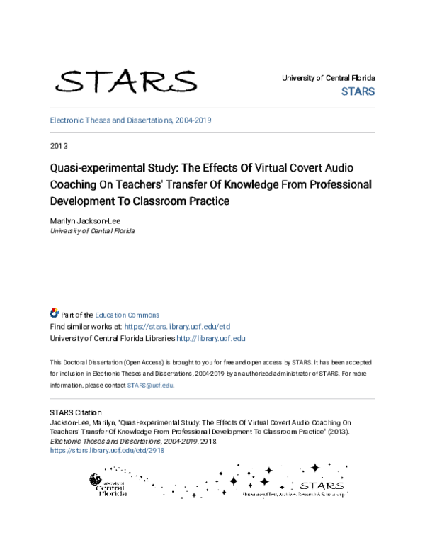 (PDF) Quasi-experimental Study: The Effects Of Virtual Covert Audio ...