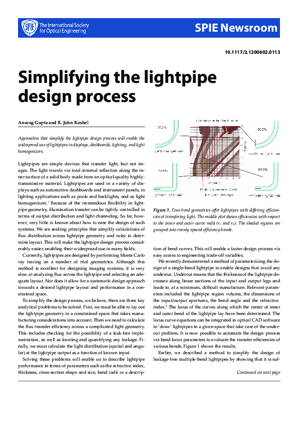 (PDF) Simplifying the lightpipe design process