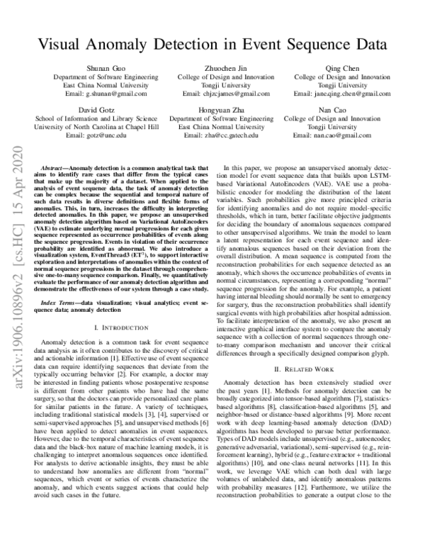 Pdf Unsupervised Anomaly Detection In Event Sequences 8741