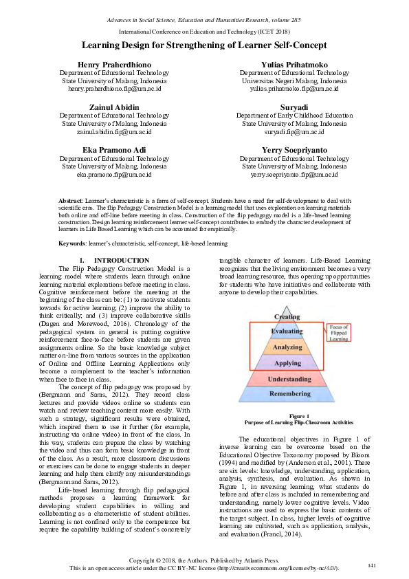 (PDF) Learning Design for Strengthening of Learner Self-Concept