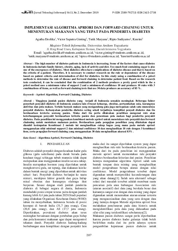 (PDF) Implementasi Algoritma Apriori Dan Forward Chaining Untuk ...