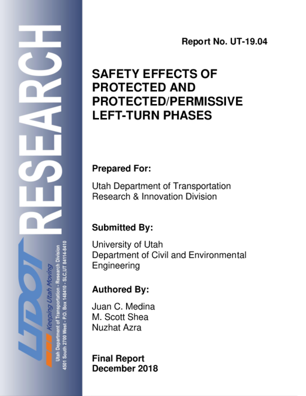 (PDF) Safety Effects of Protected and Protected/Permissive Left-Turn Phases
