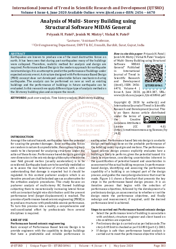 (PDF) Analysis of Multi- Storey Building using Structural Software ...