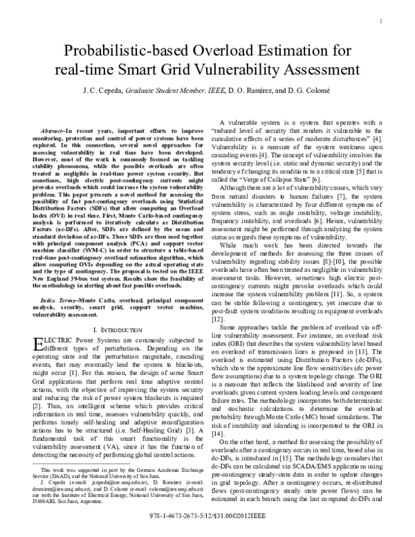 (PDF) Probabilistic-based overload estimation for real-time smart grid ...