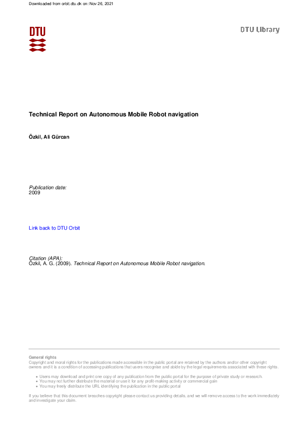 Pdf Autonomous Mobile Robot Navigation