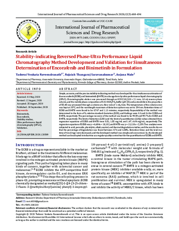 (PDF) Stability-indicating Reversed Phase-Ultra Performance Liquid Chromatography Method ...